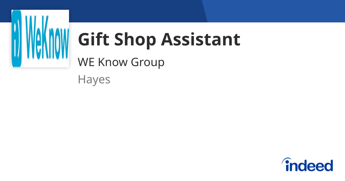 Gift Shop Assistant - Hayes UB3 5AN - Indeed.com