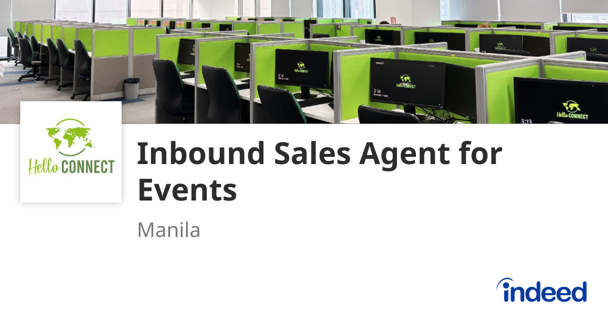 Inbound Sales Agent for Events - Manila - Indeed.com