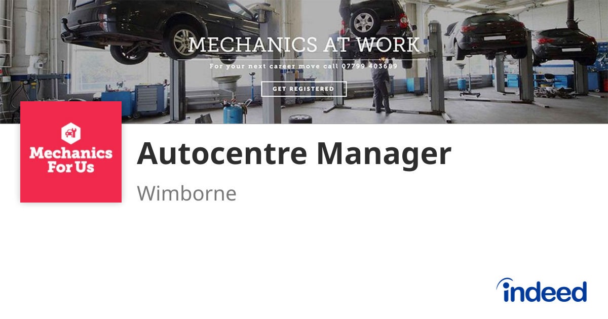 Autocentre Manager - Wimborne - Indeed.com