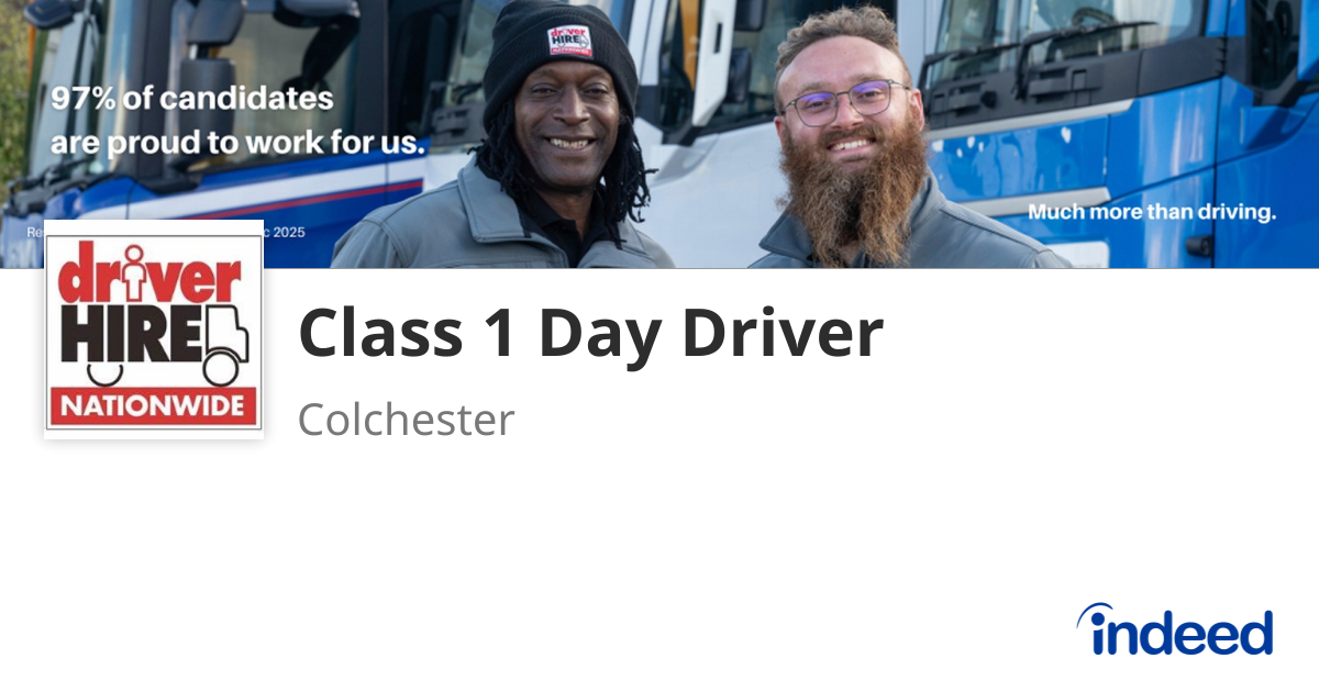 Class 1 Day Driver - Colchester - Indeed.com