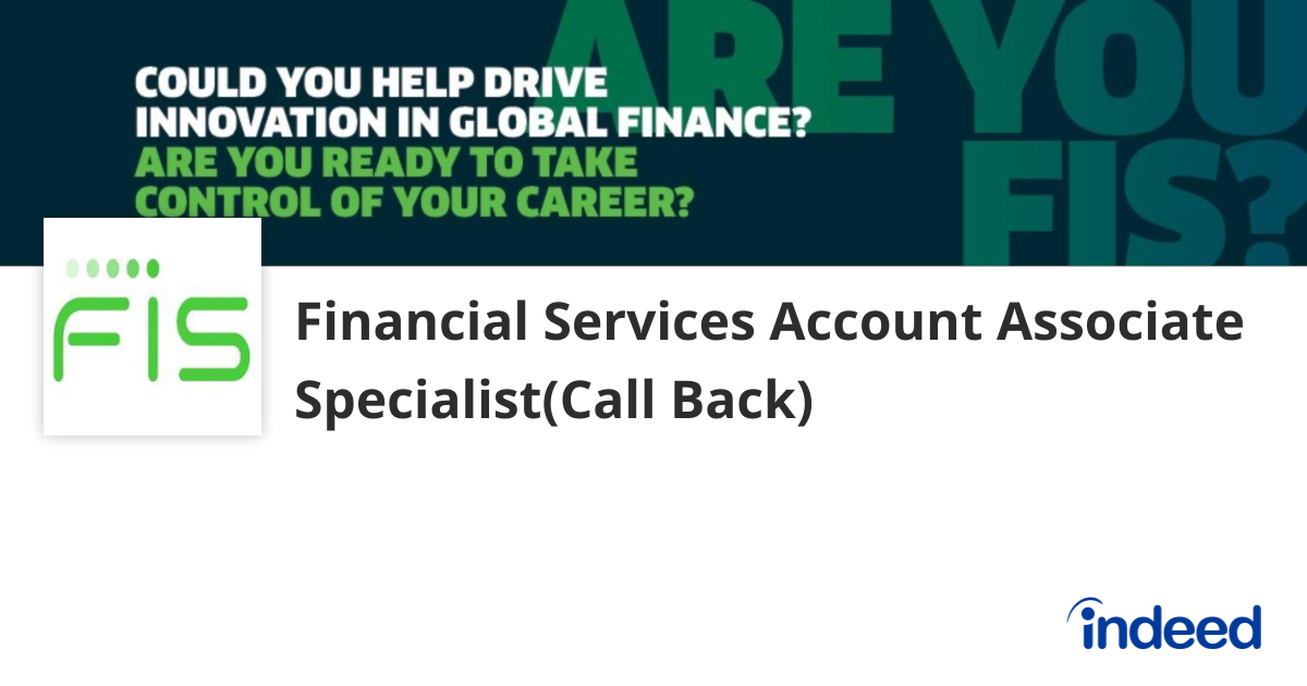 Financial Services Account Associate Specialist - Hyderabad, Telangana - Indeed.com