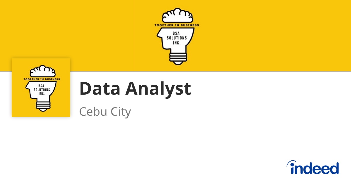 Data Analyst - Cebu City - Indeed.com