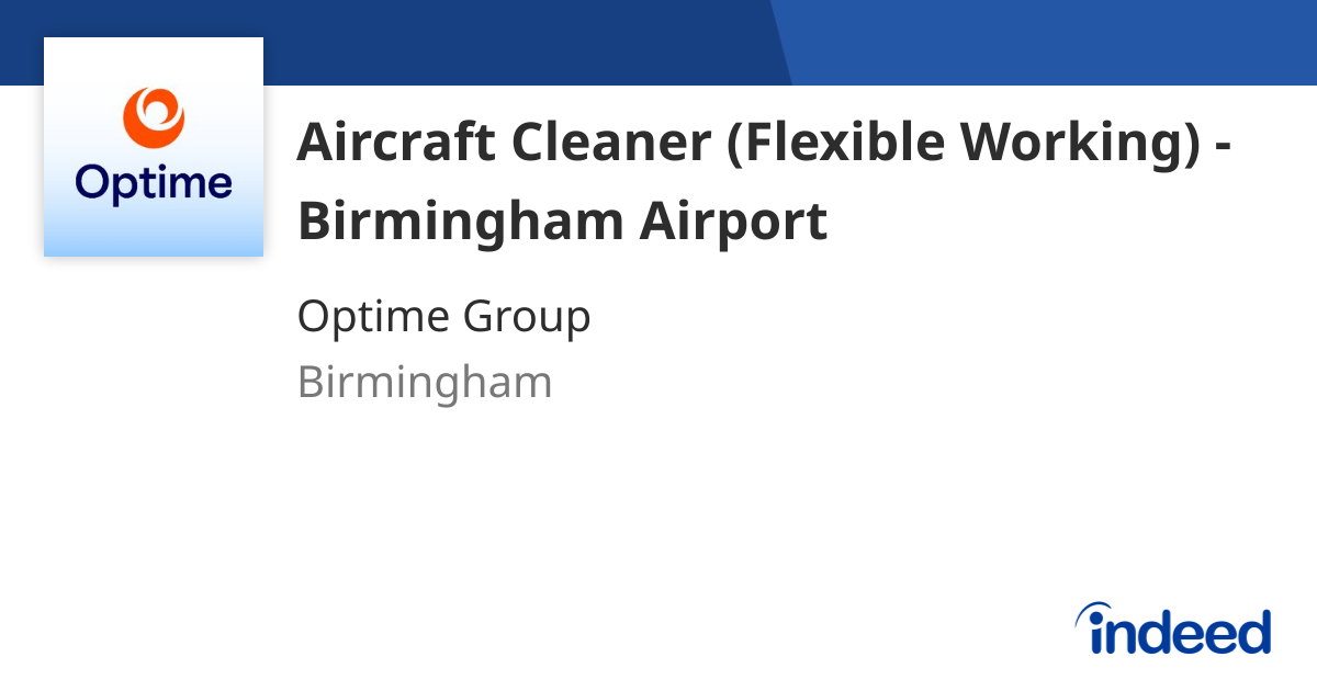 Aircraft Cleaner (Flexible Working) - Birmingham Airport - Birmingham ...