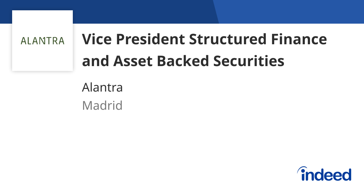 Vice President Structured Finance and Asset Backed Securities - Madrid ...