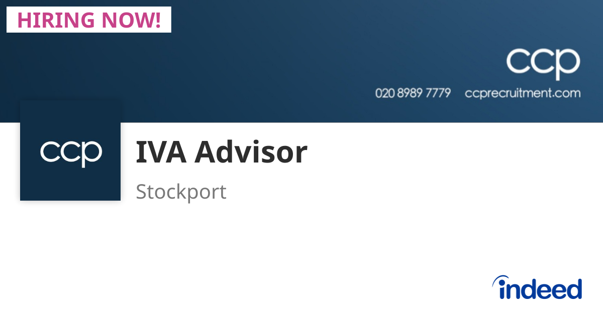 IVA Advisor - Stockport - Indeed.com