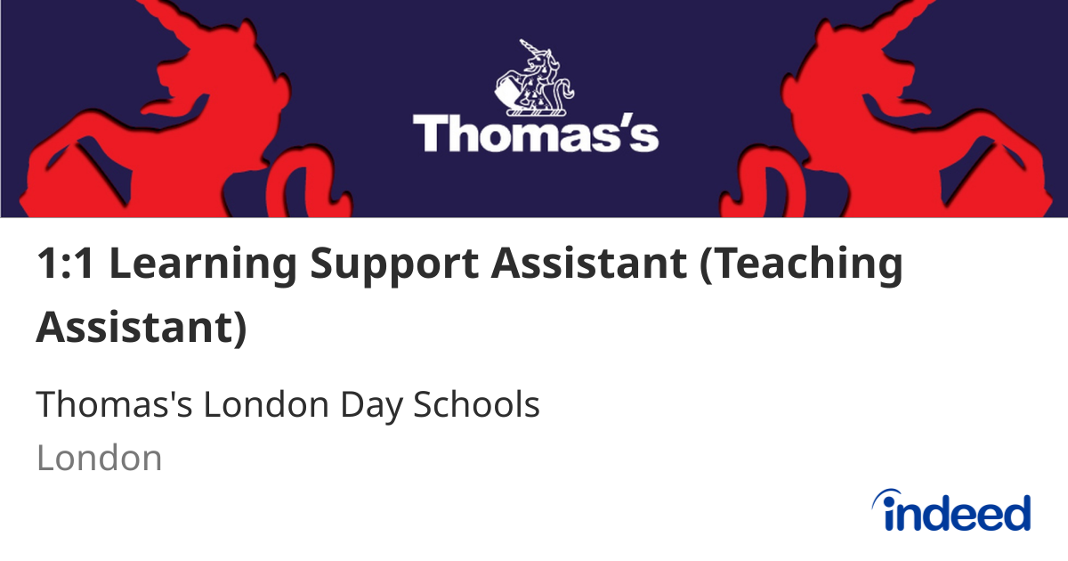 1:1 Learning Support Assistant (Teaching Assistant) - London SW11 3JB ...