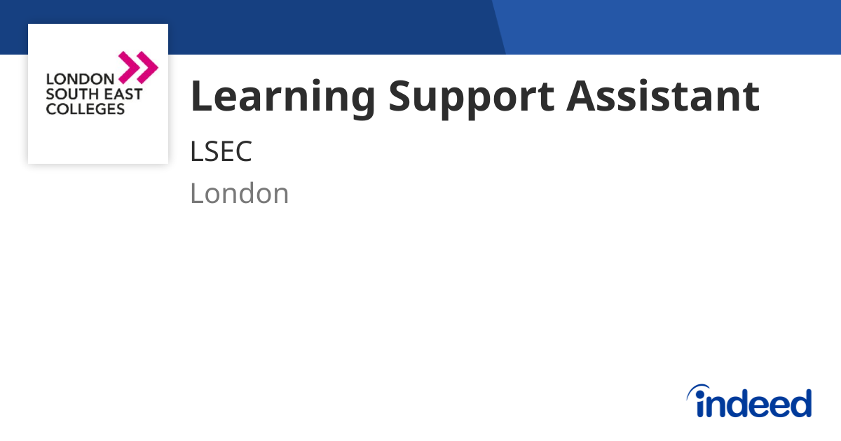 Learning Support Assistant - London SE27 9NP - Indeed.com