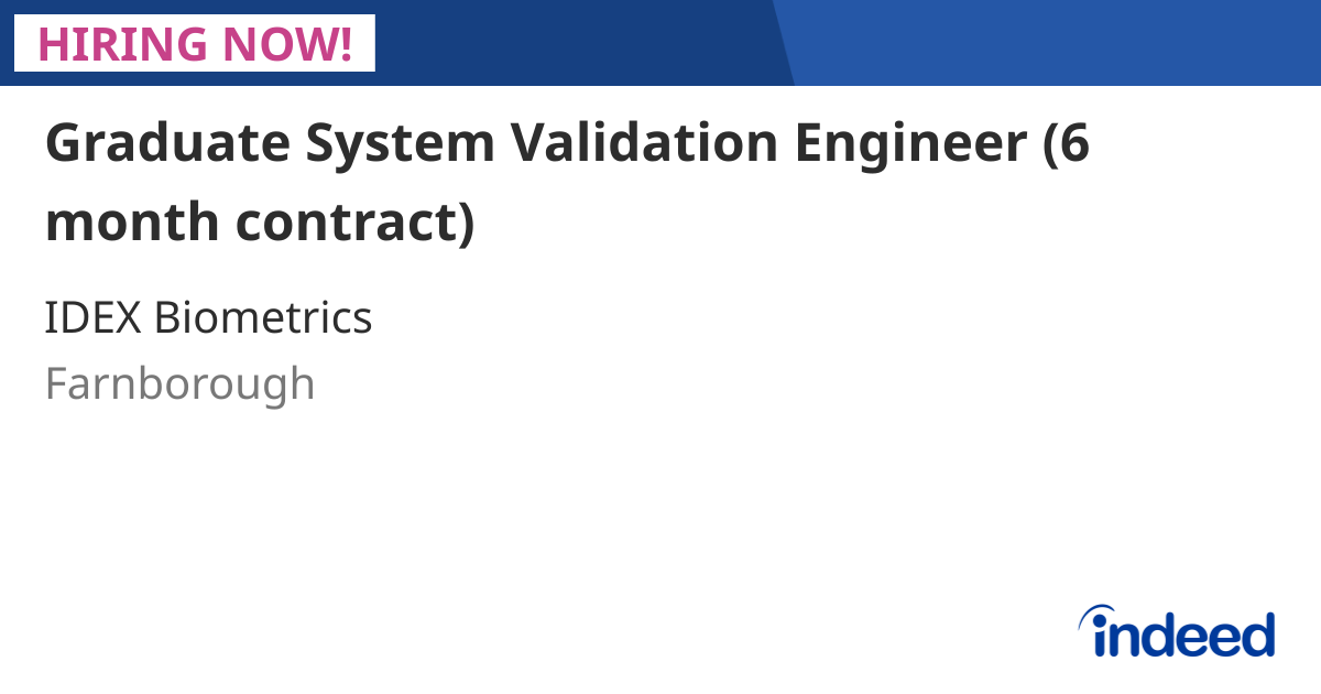 Graduate System Validation Engineer (6 month contract) - Farnborough ...