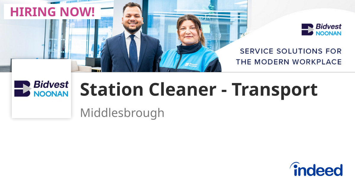 Station Cleaner - Transport - Middlesbrough TS1 1EG - Indeed.com