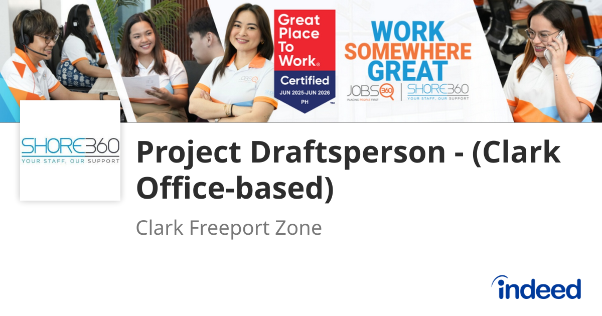 Project Draftsperson - (Clark Office-based) - Clark Freeport Zone ...