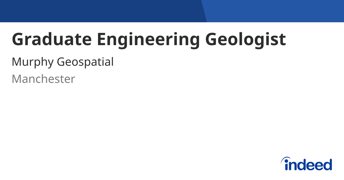 Graduate Engineering Geologist - London - Indeed.com