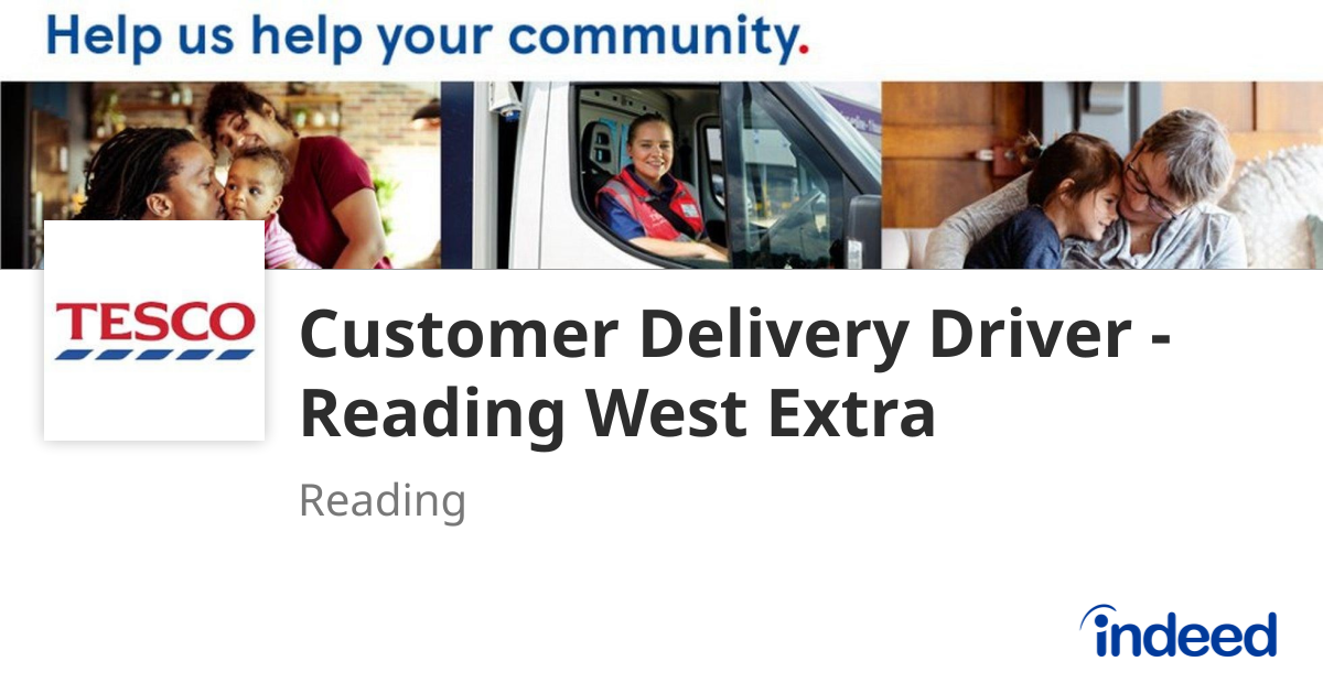 Customer Delivery Driver - Reading West Extra - Reading RG30 1AW ...