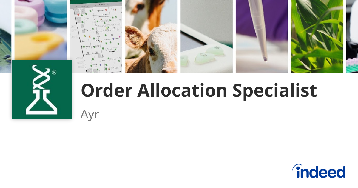 Order Allocation Specialist - Ayr - Indeed.com