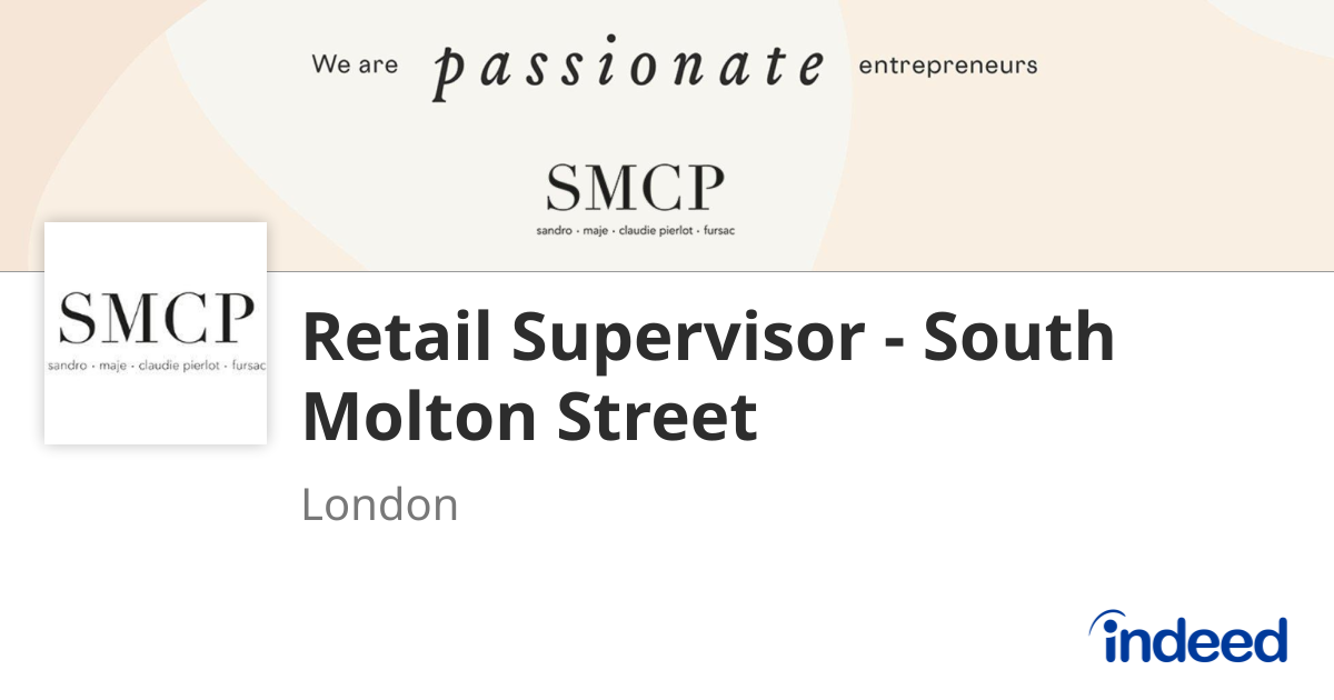Retail Supervisor - South Molton Street - London - Indeed.com