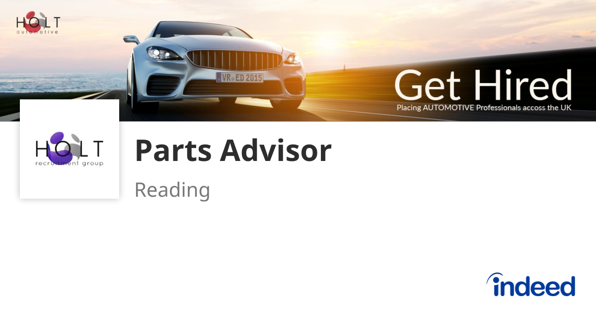 Parts Advisor - Reading RG1 1AZ - Indeed.com