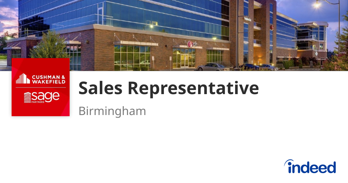 Sales Representative - Birmingham B1 1RS - Indeed.com