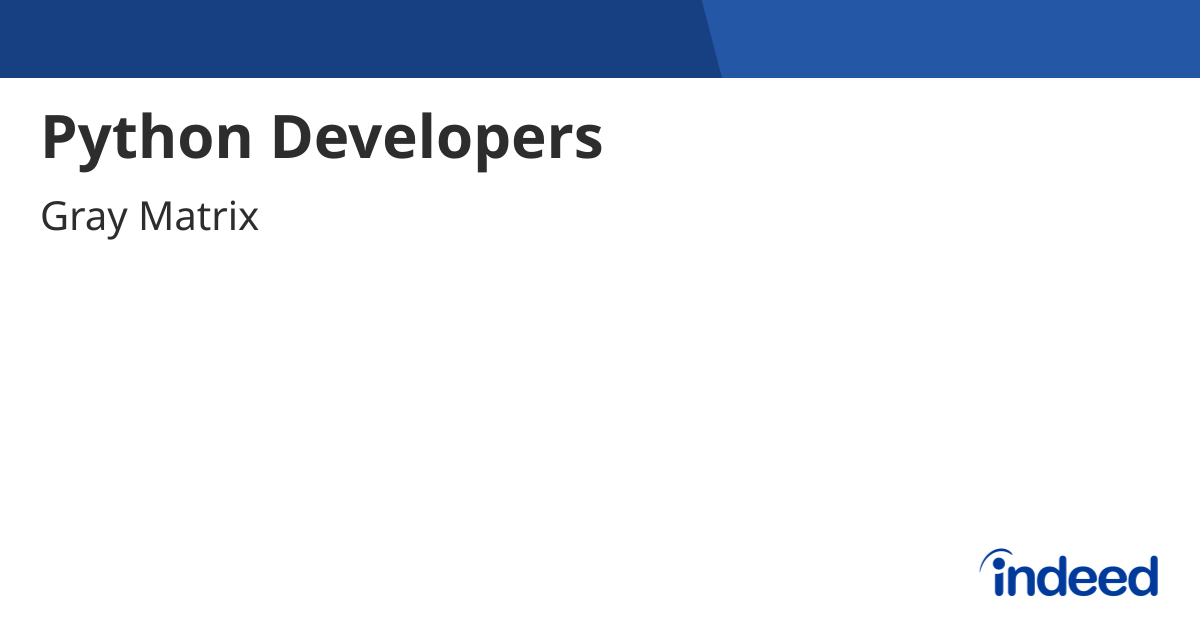 Python Developers - Mumbai, Maharashtra - Indeed.com