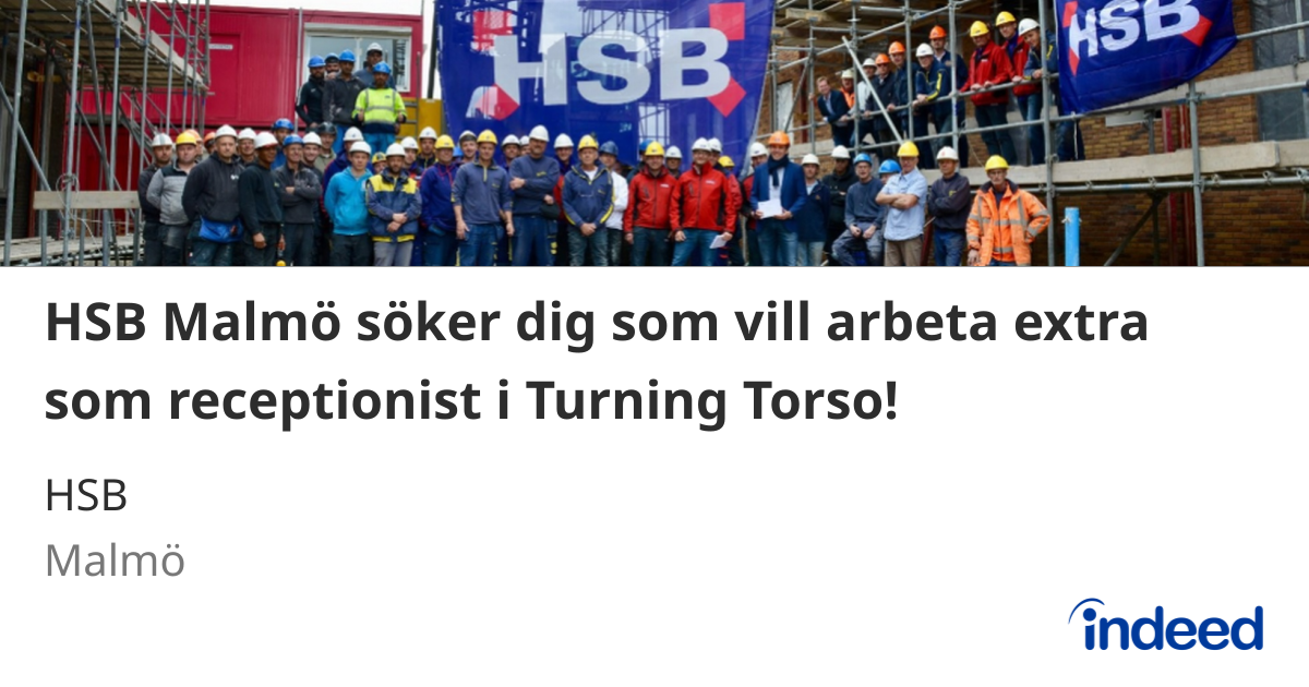 HSB Malmö söker dig som vill arbeta extra som receptionist i Turning ...