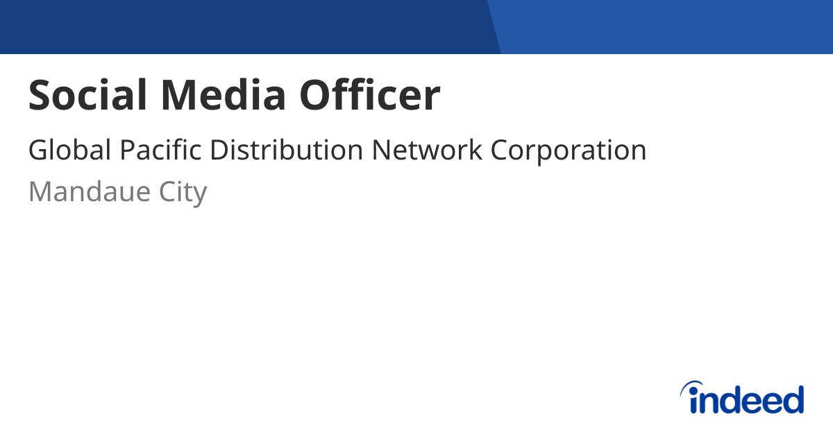 Social Media Officer - Mandaue City - Indeed.com