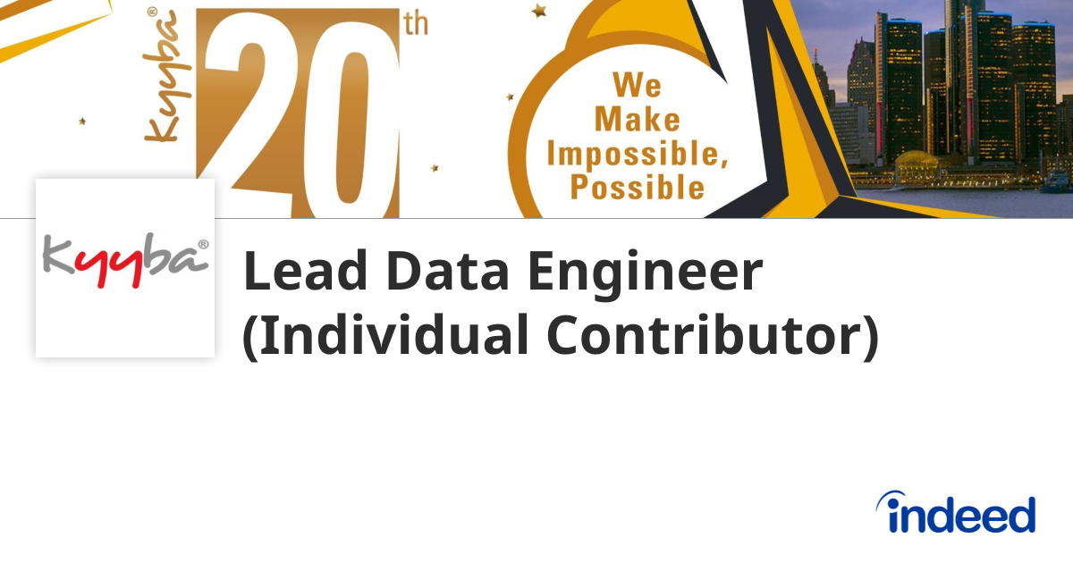 Lead Data Engineer (Individual Contributor) - Bengaluru, Karnataka - Indeed.com