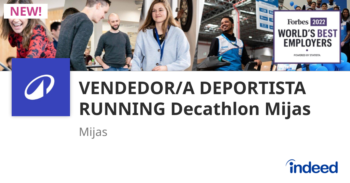 VENDEDOR/A DEPORTISTA RUNNING Decathlon Mijas - Mijas, Málaga provincia ...