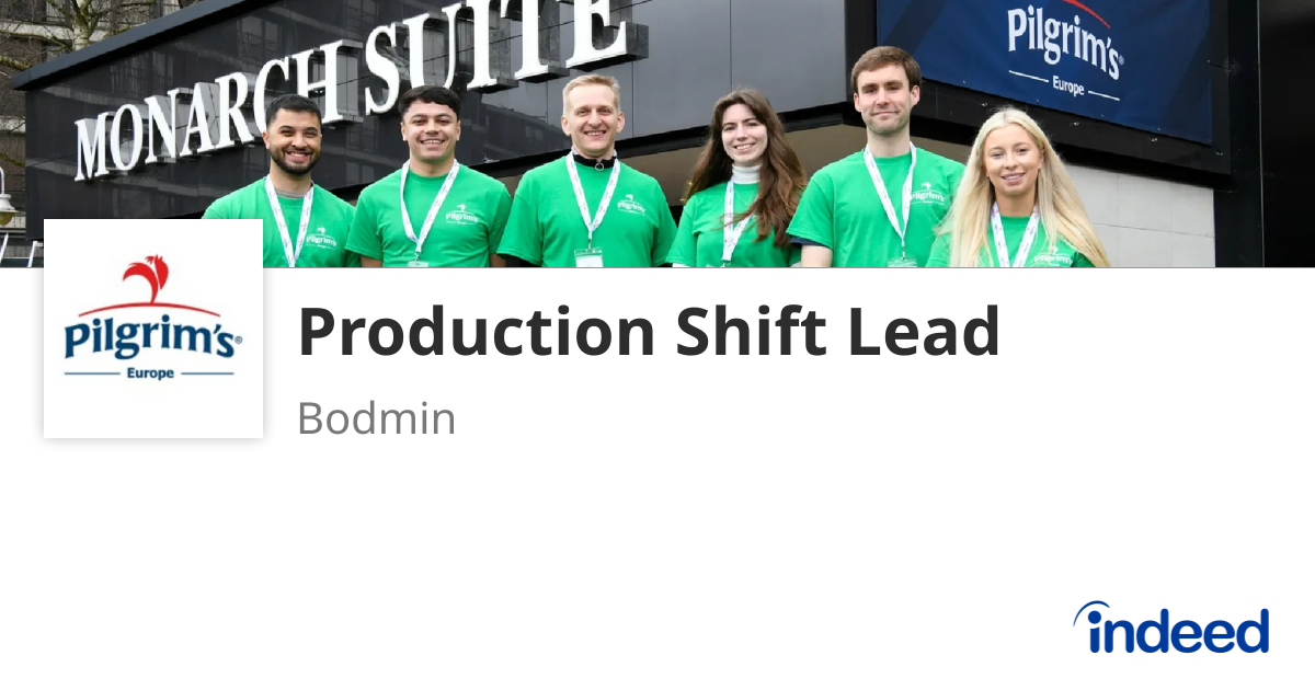 Production Shift Lead - Bodmin - Indeed.com
