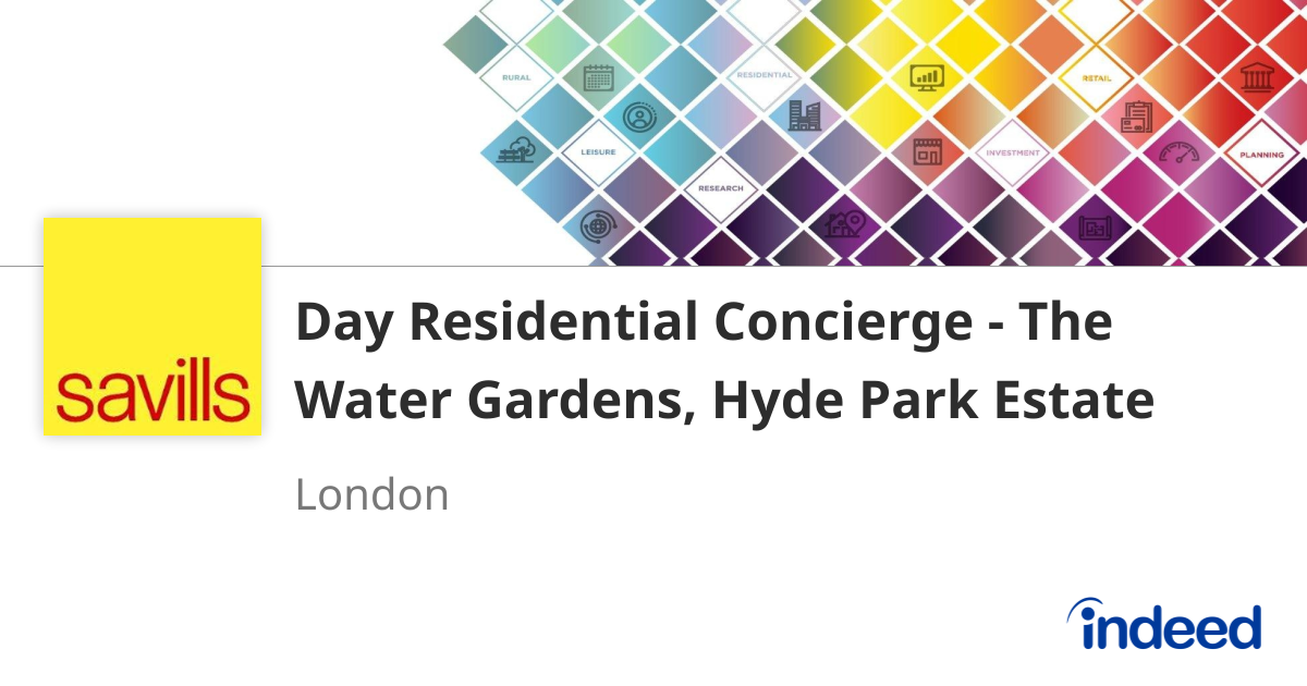 Day Residential Concierge - The Water Gardens, Hyde Park... - London W2 ...