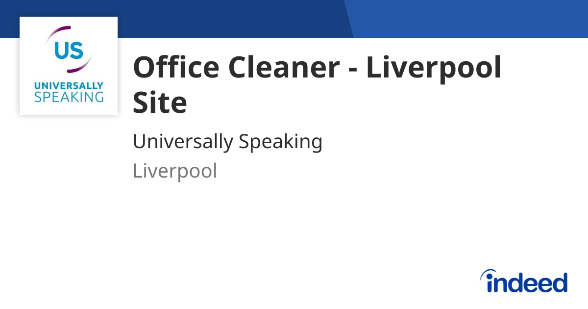 Office Cleaner - Liverpool Site - Liverpool - Indeed.com