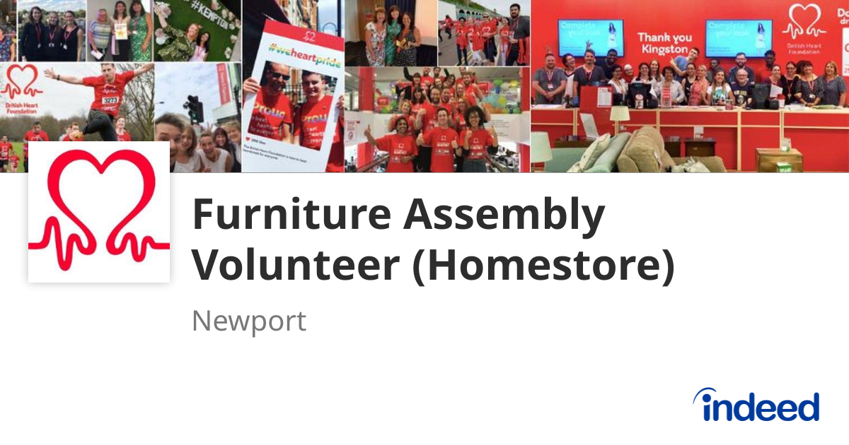 Furniture Assembly Volunteer (Homestore) - Newport PO30 1SS - Indeed.com