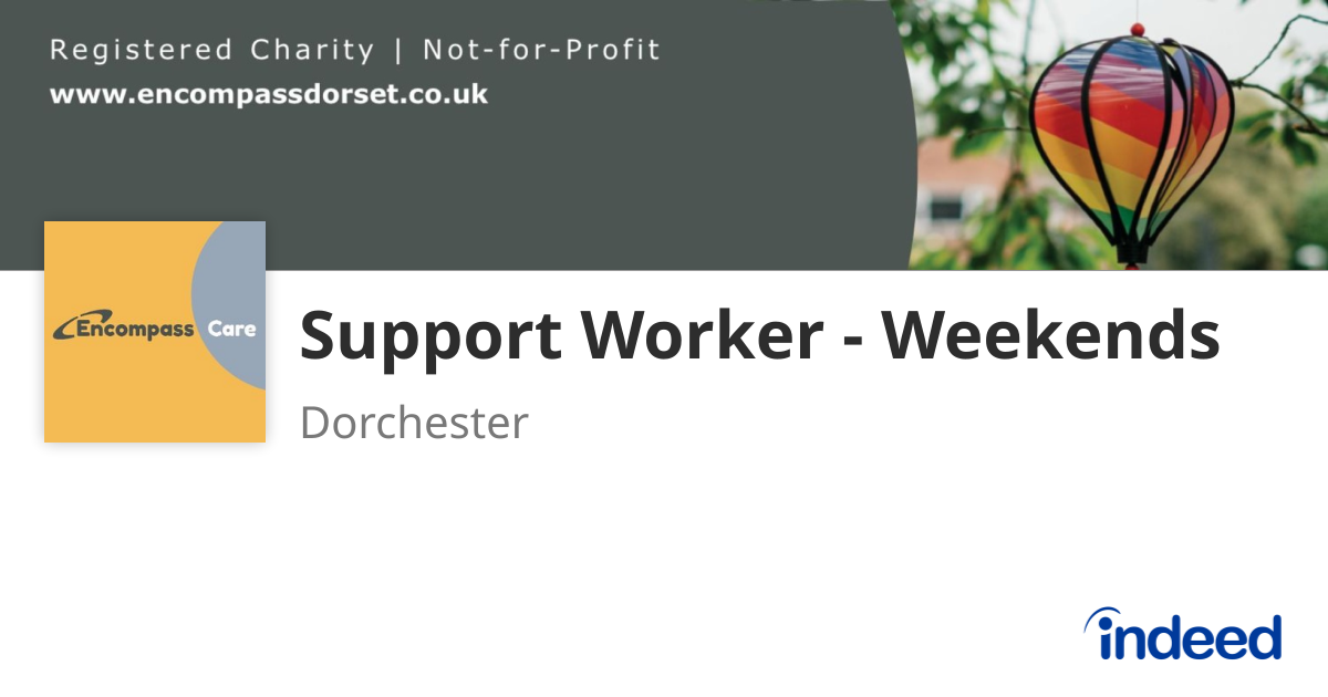 Support Worker - Weekends - Dorchester DT2 - Indeed.com