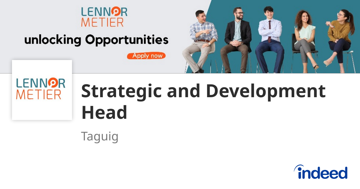 Strategic and Development Head - Taguig - Indeed.com