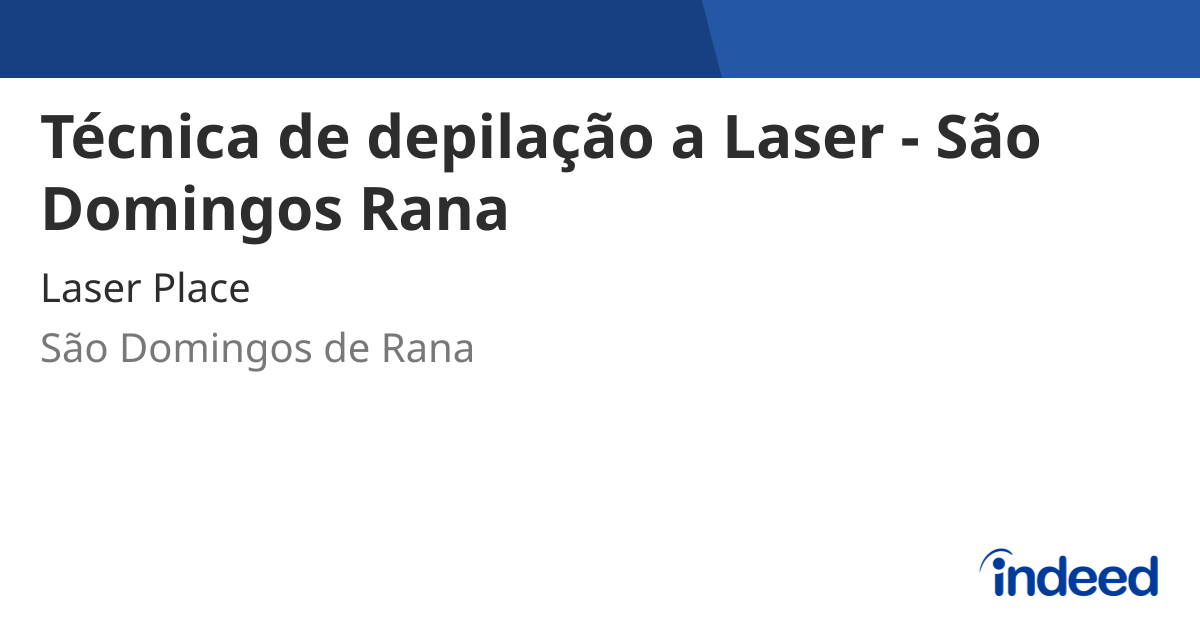 Técnica de depilação a Laser - São Domingos Rana - São Domingos de Rana ...