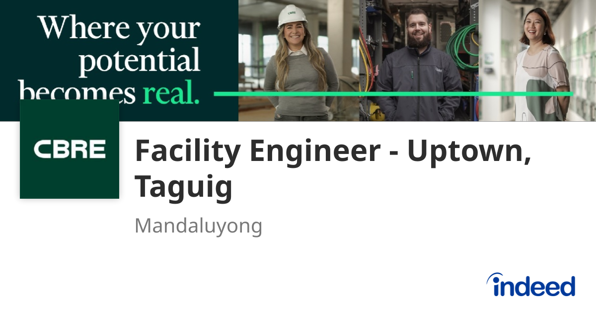 Facility Engineer - Uptown, Taguig - Mandaluyong - Indeed.com