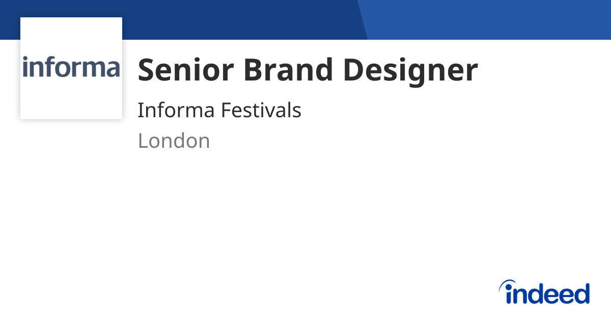 Senior Brand Designer - London SW1P - Indeed.com