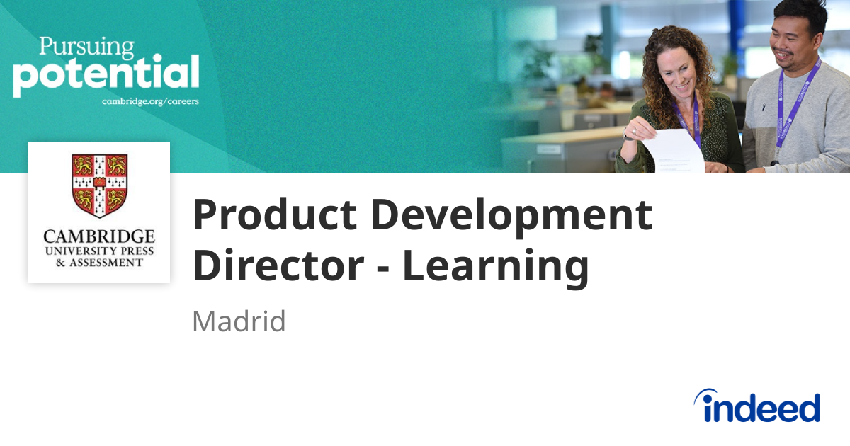 Product Development Director - Learning - Madrid, Madrid provincia - Indeed.com