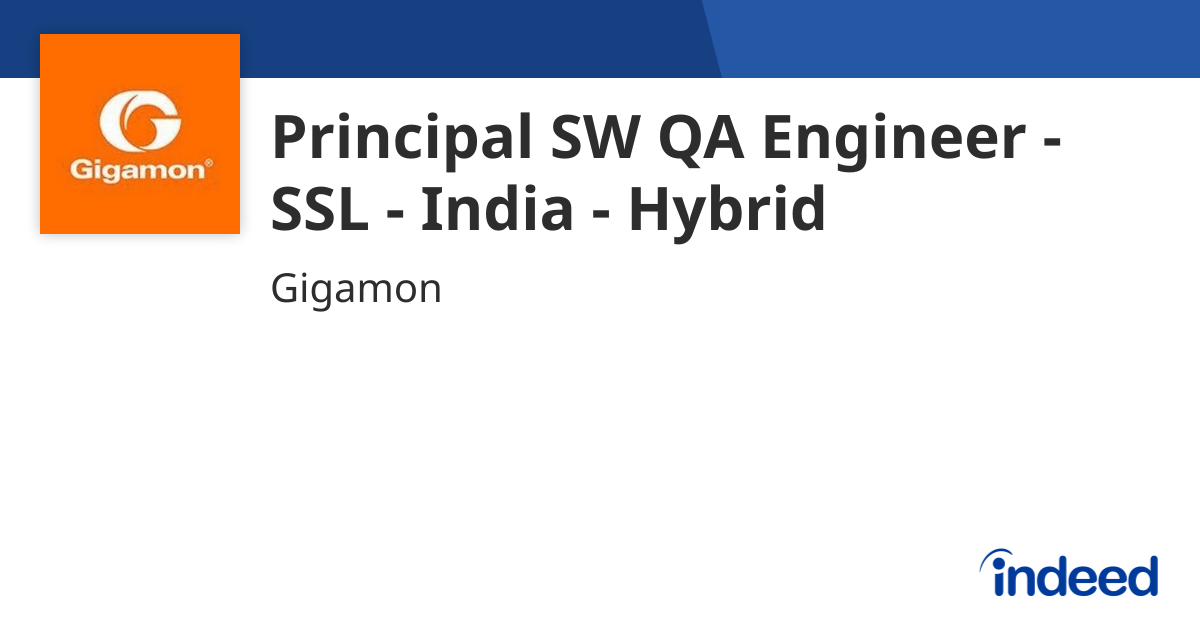 Principal SW QA Engineer - SSL - Guindy, Chennai, Tamil Nadu - Indeed.com