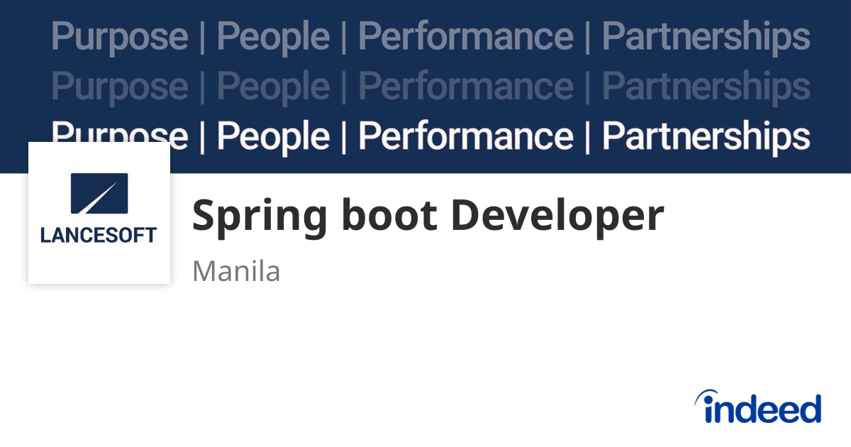 Spring boot Developer - Manila - Indeed.com