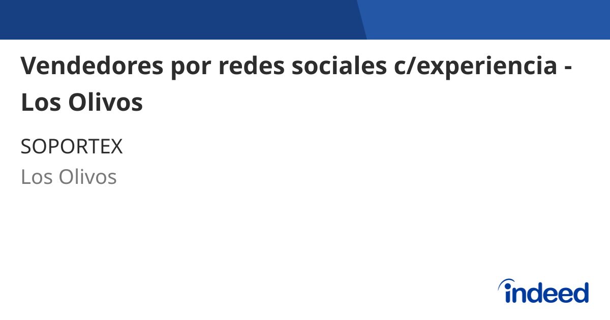 Vendedores por redes sociales c/experiencia - Los Olivos - Los Olivos ...