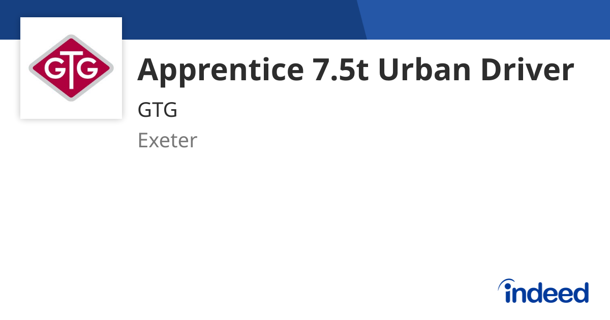 Apprentice 7.5t Urban Driver - Exeter - Indeed.com