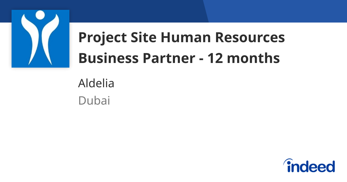 Project Site Human Resources Business Partner - 12 months - Dubai ...
