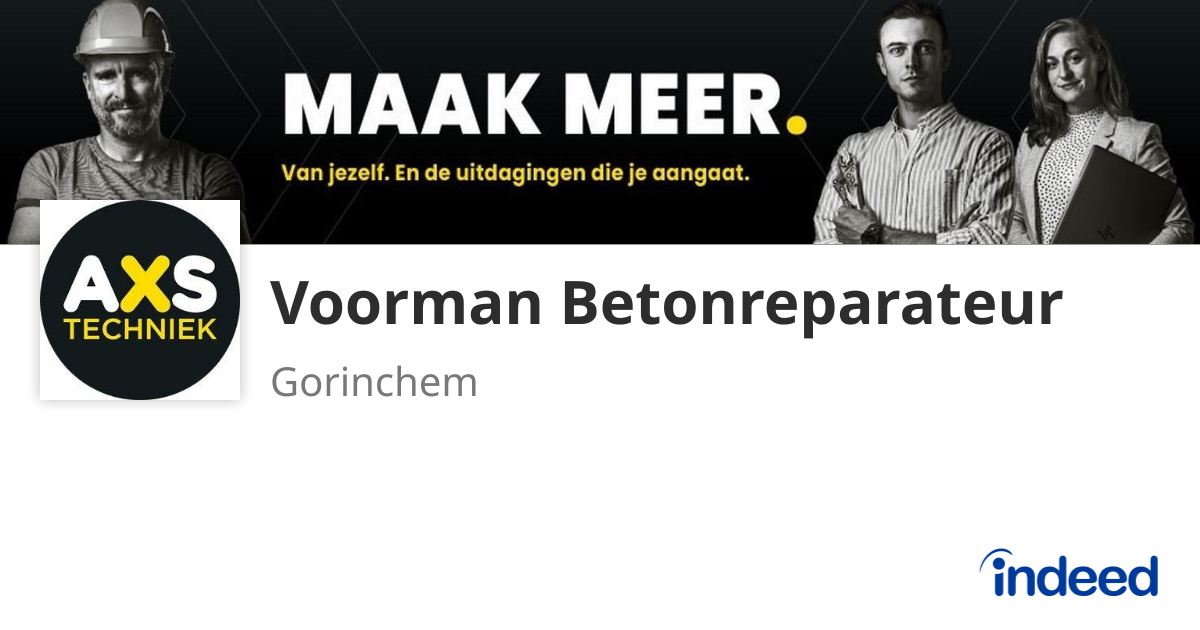 Voorman Betonreparateur - 4201 Gorinchem - Indeed.com